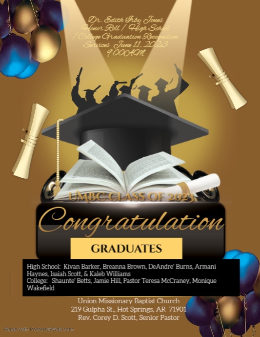 Copy of Copy of Graduation (1) | PosterMyWall