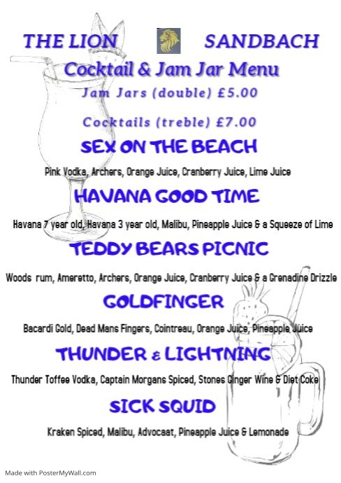 Copy of Copy of Copy of Minimal Cocktail Menu Template | PosterMyWall