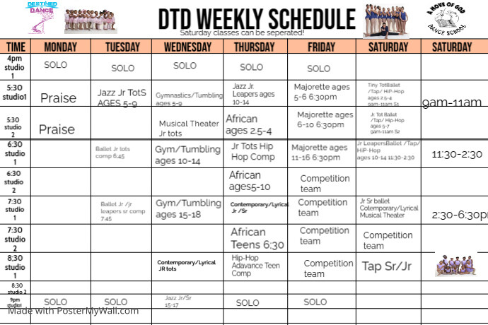 Weekly Study Schedule Template | PosterMyWall