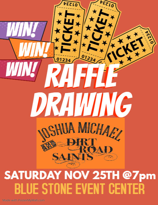 Raffle Ticket Benefit Drawing Event Flyer | PosterMyWall