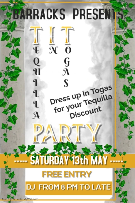 Toga Party Poster | PosterMyWall
