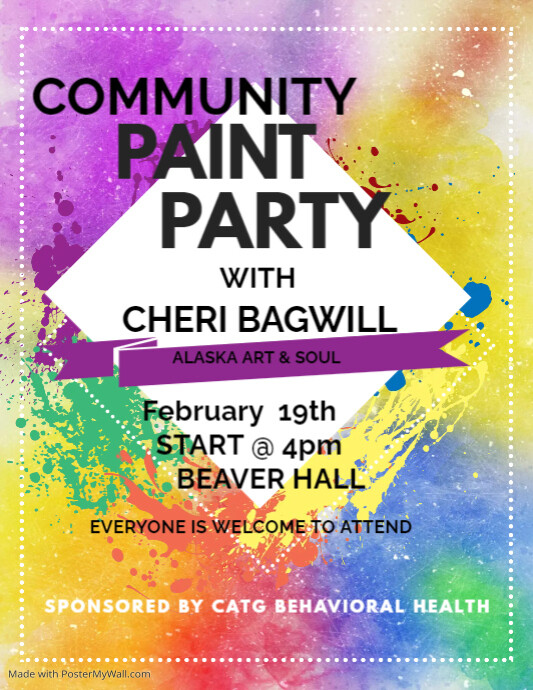 Colorful Paint Party Night Flyer Template | PosterMyWall