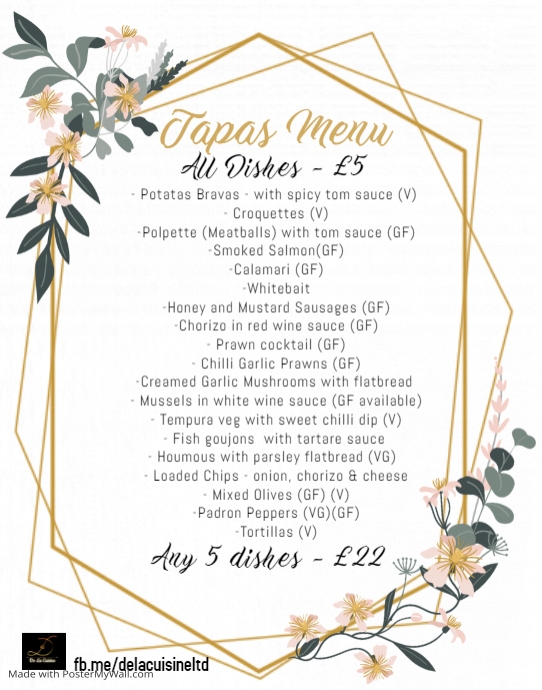 Copy of Tapas | PosterMyWall