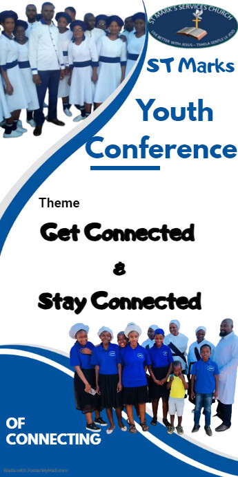 Blue Conference Roll Up Banner Stand | PosterMyWall