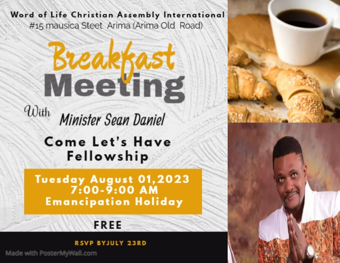 Mens breakfast church event | PosterMyWall