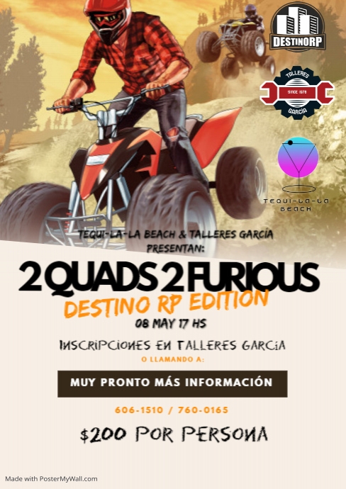 Copia de Quad Bike Hire Poster | PosterMyWall