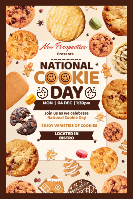 Copy of National Cookie Day Poster Template | PosterMyWall