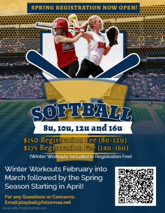 Copy of Blue Softball Summer Camp Flyer Template | PosterMyWall