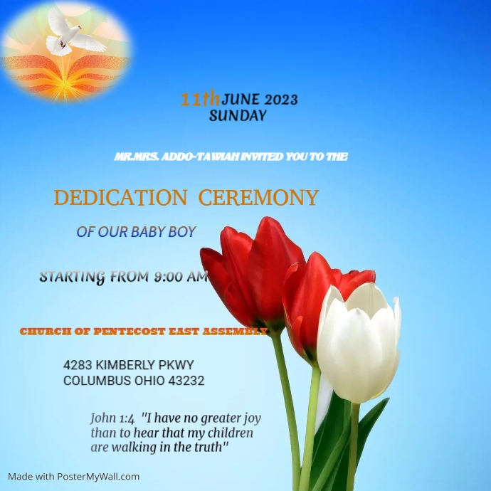 baby dedication ceremony poster | PosterMyWall