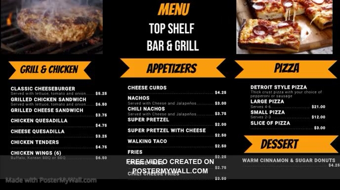 Copy of Food Menu | PosterMyWall