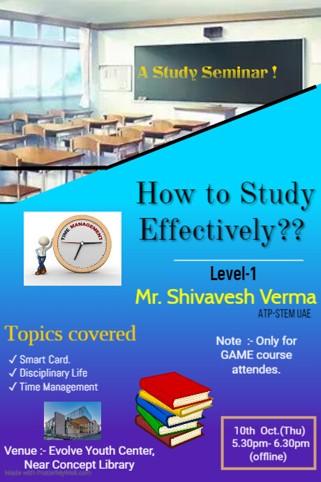 Copy of Study seminar | PosterMyWall