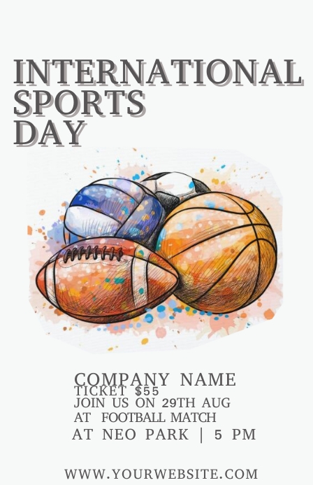 International sports day tabloid template (2) | PosterMyWall