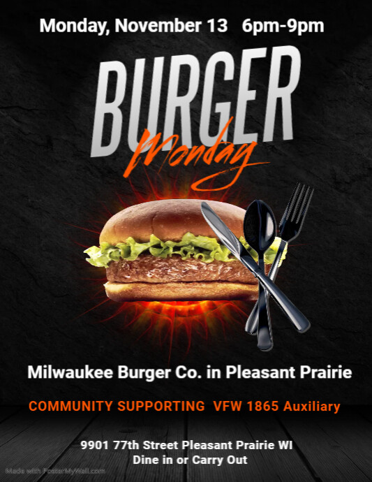BUrger Party Flyer Template | PosterMyWall