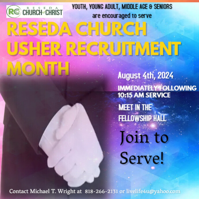 USHER RECRUITMENT FLYER | PosterMyWall