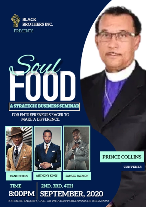 Black seminar event | PosterMyWall