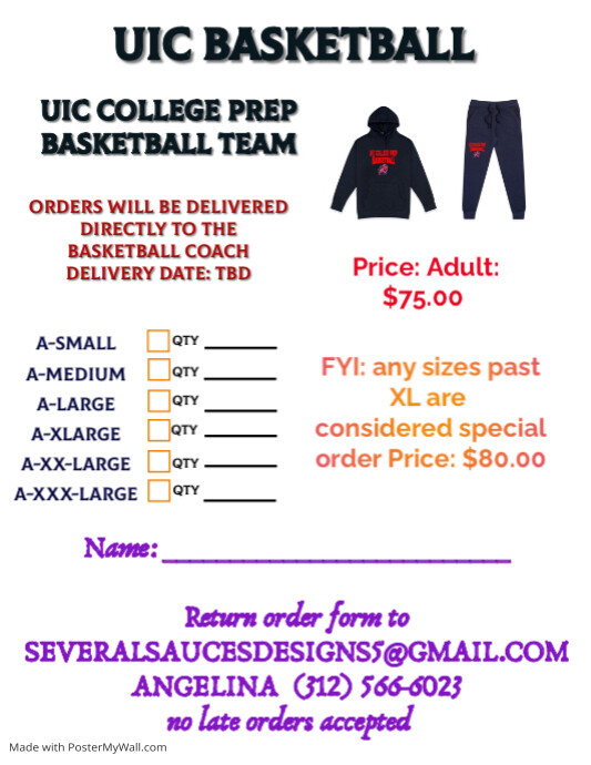 shirt order form | PosterMyWall