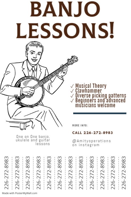 banjo lessons | PosterMyWall