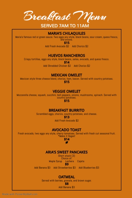 Copy of Copy of Simple Set Menu Template | PosterMyWall