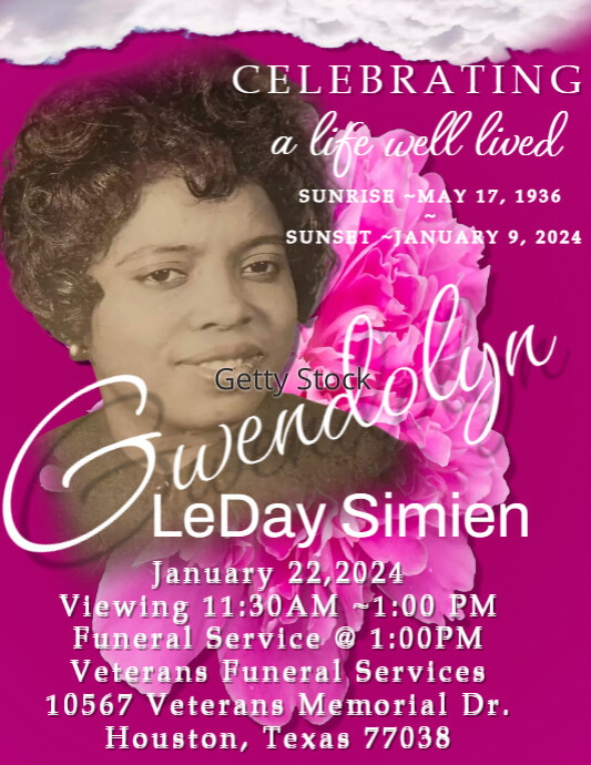 Funeral Program Cover | PosterMyWall