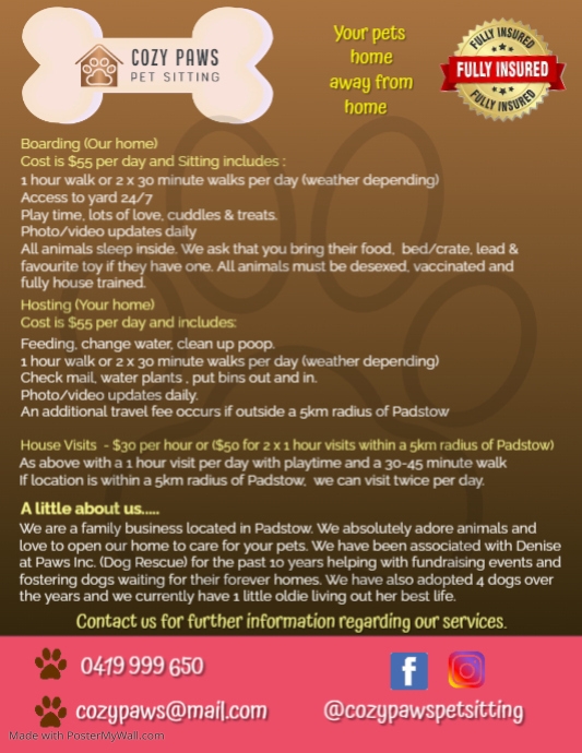 Dog Boarding Flyer (1) | PosterMyWall