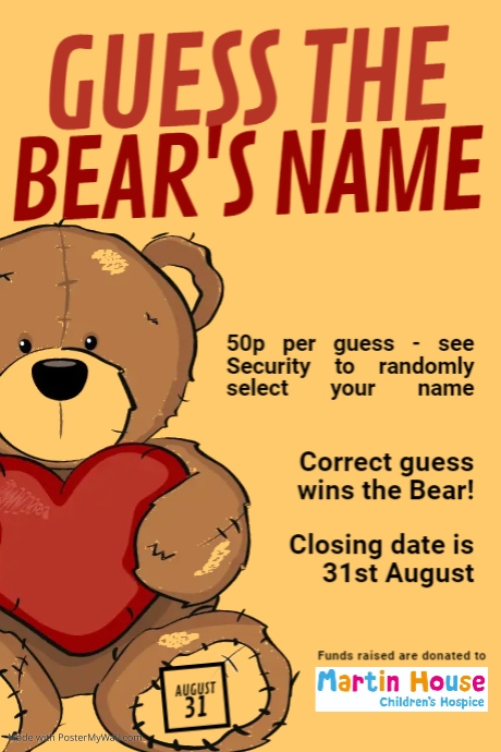 Guess Name of Teddy | PosterMyWall