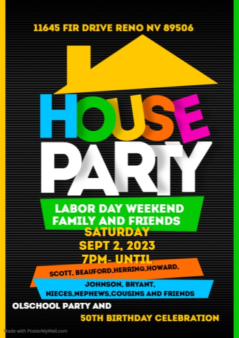 HOUSE PARTY POSTER | PosterMyWall