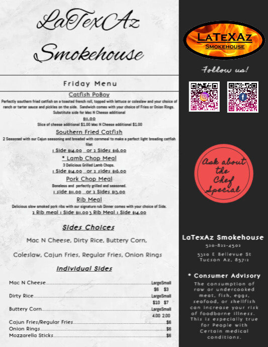 Friday Menu | PosterMyWall