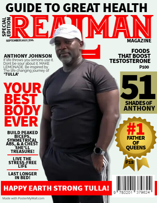120922 Men's Health magazine cover template (1) | PosterMyWall