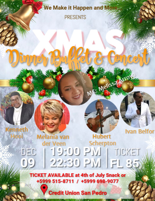 Christmas dinner buffer & Concert 2023 | PosterMyWall