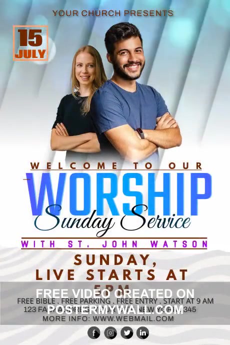 Copy of Copy of WORSHIP | PosterMyWall