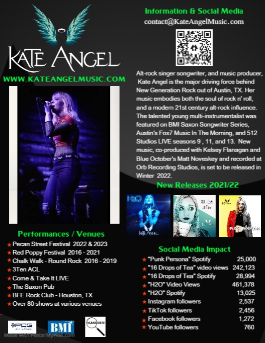 Copy of Kate Angel - EPK V2_2022 | PosterMyWall