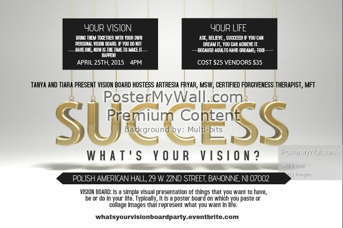 WHAT'S YOUR VISION? (VISION BOARD PARTY) | PosterMyWall