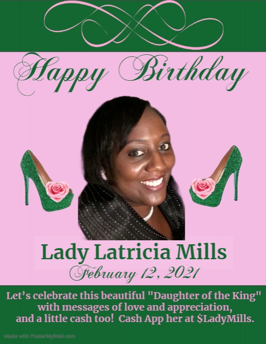 Lady Mills Birthday6 | PosterMyWall