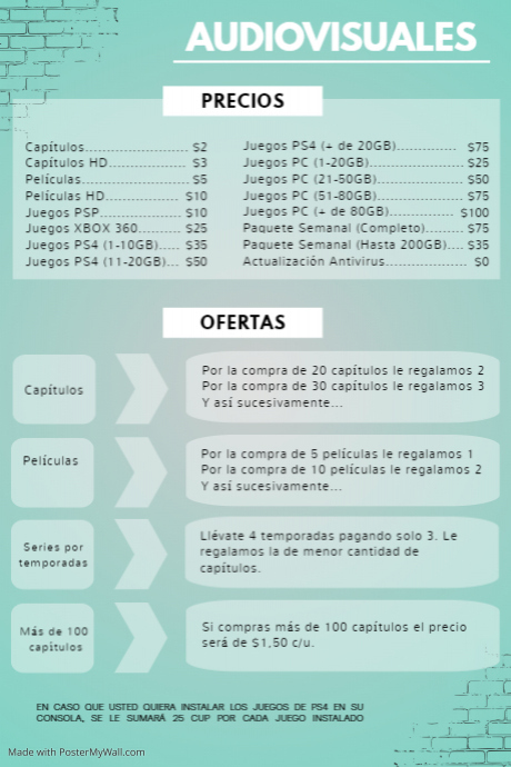 Copia de Multipurpose business price list template | PosterMyWall