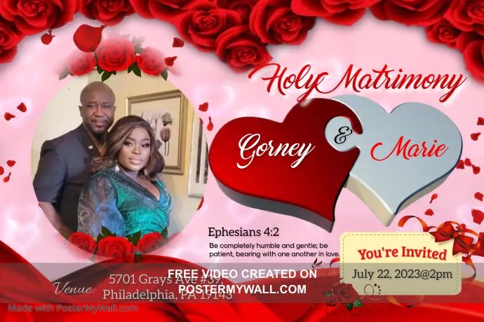 Nuptial Video | PosterMyWall