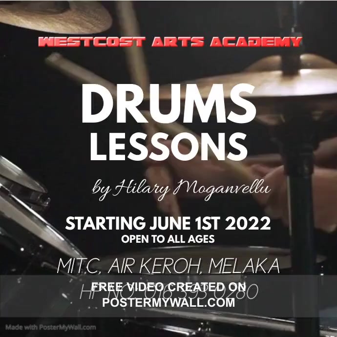 Copy of Drums Lessons | PosterMyWall
