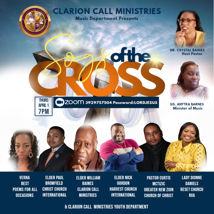 Copy of Copy of Copy of Clarion Call - Songs of the Cross | PosterMyWall