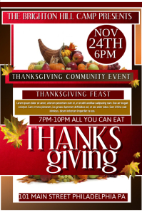 Thanksgiving Day Poster Template | PosterMyWall
