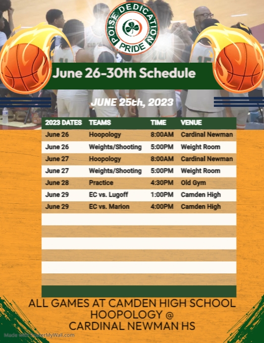 Copy of March Madness Match Schedule Template | PosterMyWall