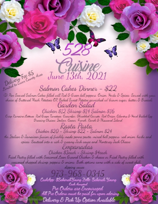 Copy of women's day menu, mother's day menu | PosterMyWall