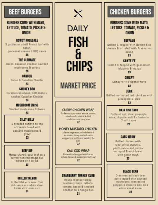 FOOD MENU 2021 | PosterMyWall