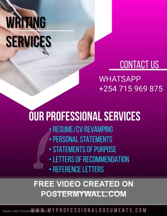 Modern Professional Writing Service Flyer Ad | PosterMyWall