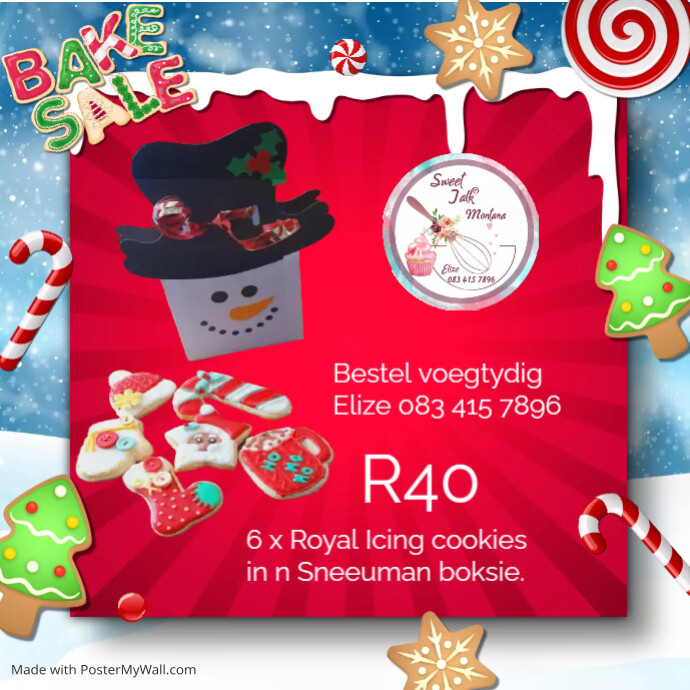 Red Bake Sale Instagram Post | PosterMyWall