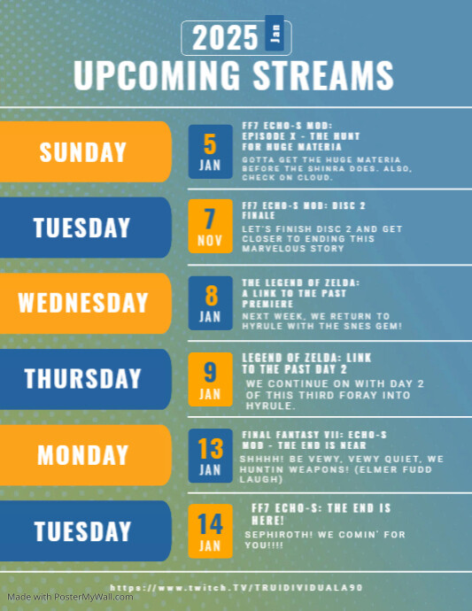 Calendar of Upcoming Events Schedule Flyer | PosterMyWall