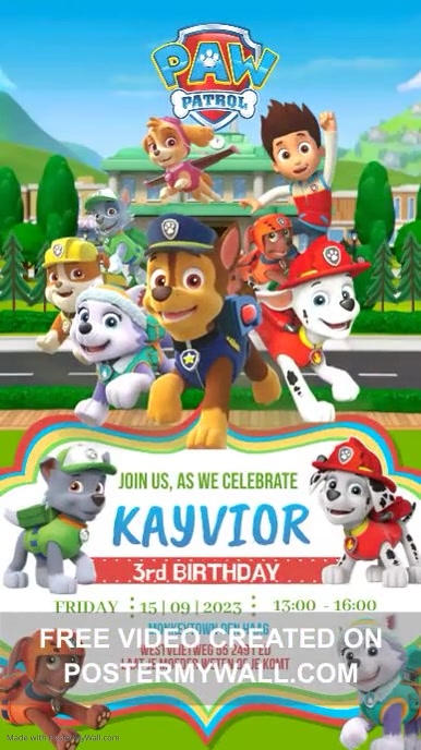 Copy of Paw Patrol | PosterMyWall