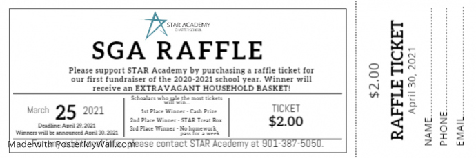 Copy of Free Printable Raffle Ticket Design Template | PosterMyWall