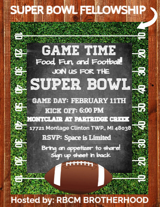 Super Bowl Invitation Flyer v.1 | PosterMyWall