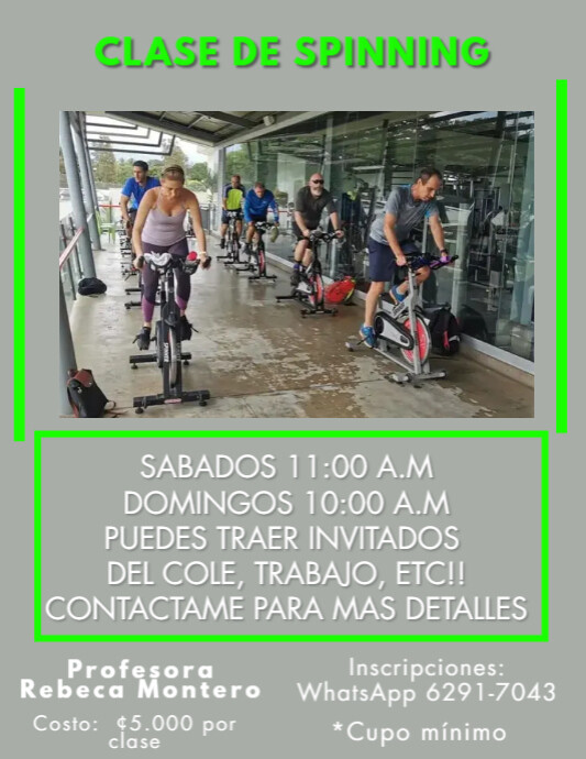 Copy of Copia de Copia de Clases de Spinning | PosterMyWall