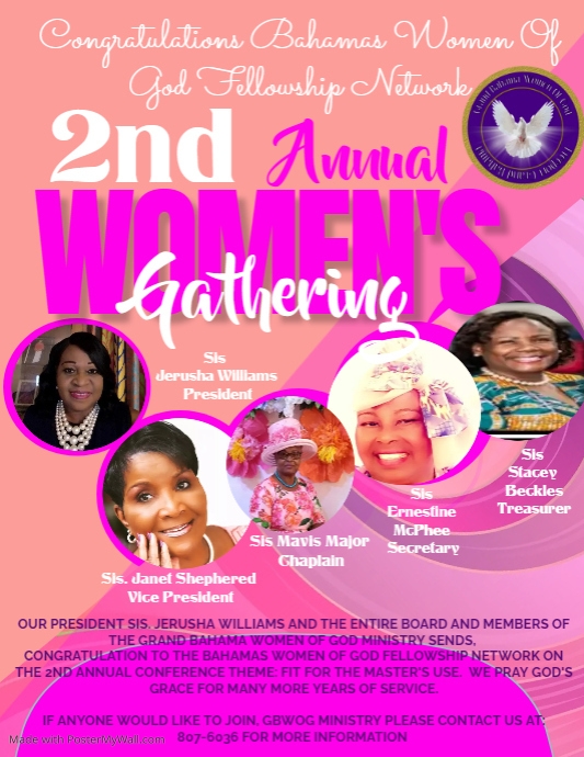 WOMEN'S CONFERENCE CHURCH POSTER (1) | PosterMyWall