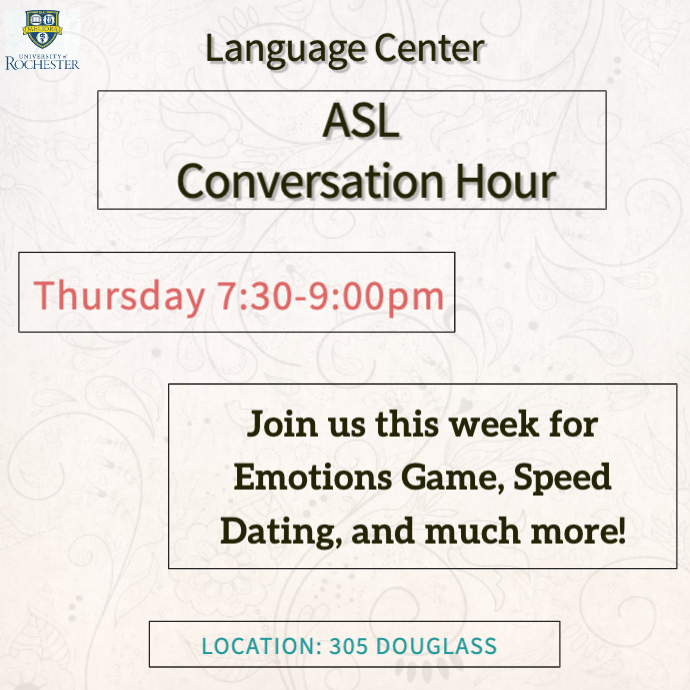 Copy of ASL Conversation Hour | PosterMyWall